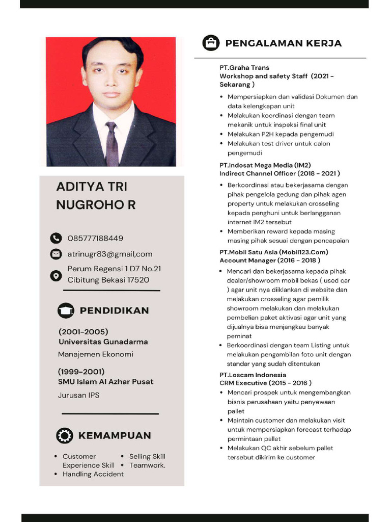 Cv.Aditya Tri_compressed | PDF