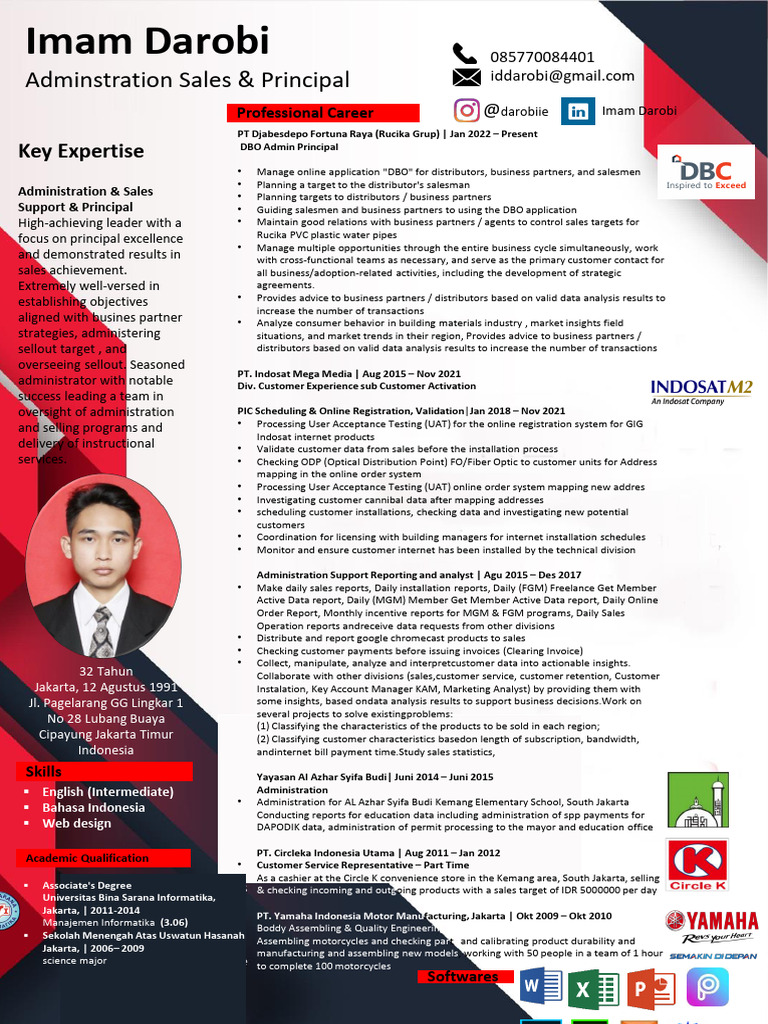 Imam Darobi CV Portofolio 2023 2 | PDF | Sales | Business