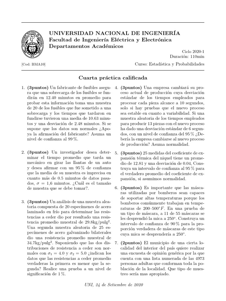 Universidad Nacional de Ingenier IA Facultad de Ingenier Ia El Ectrica y Electr Onica ...