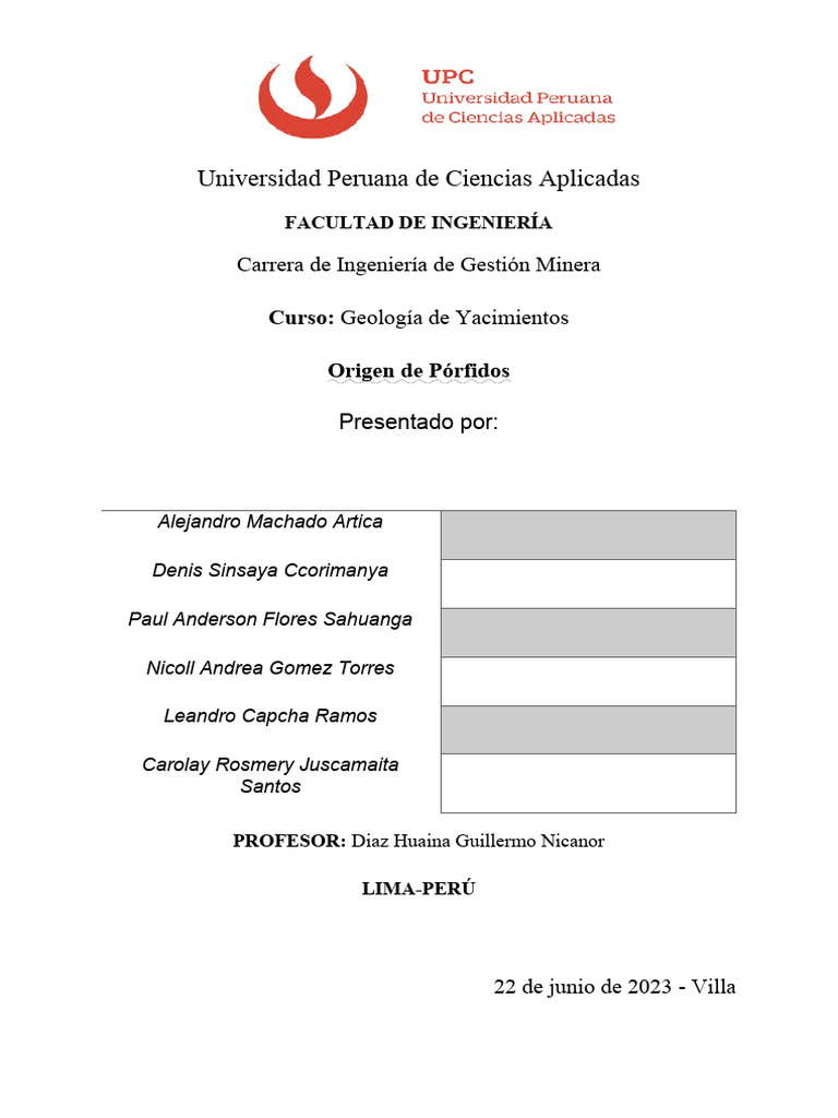 TF - GEOLOGIA DE YAC | Descargar gratis PDF | Minerales | Minería