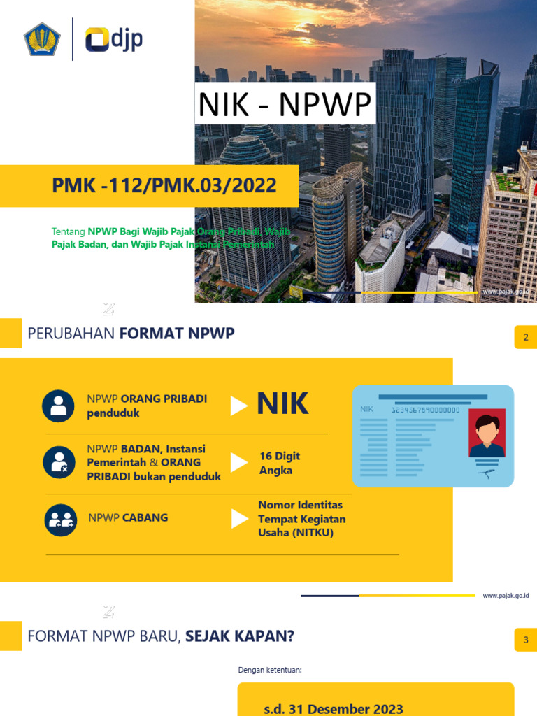 Materi Pemadanan NIK NPWP Pajak | PDF