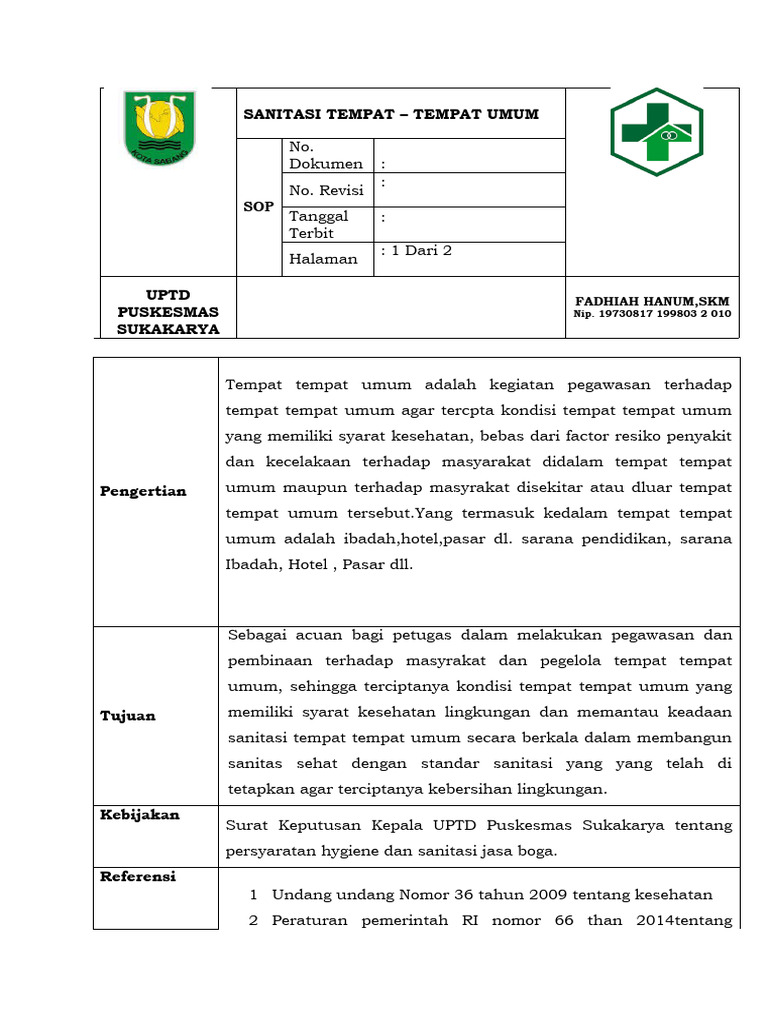 Sop Ttu | PDF | Pengembangan Diri