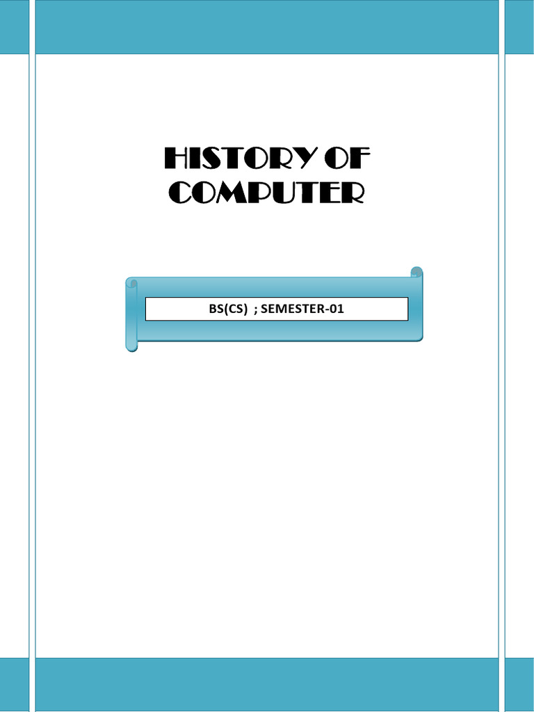 history of computer | PDF | Central Processing Unit | Integrated Circuit