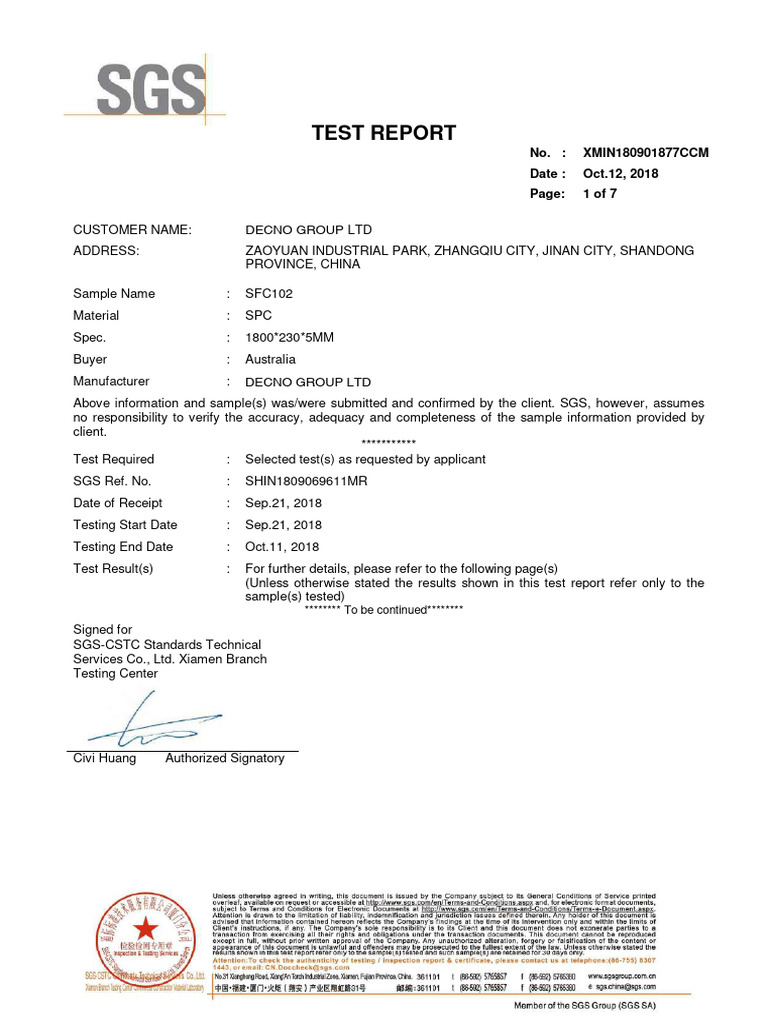 Test Report ISO 24342-2007_SGS (Page 3) | PDF