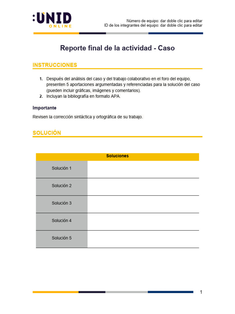 Formato Reporte Final | PDF