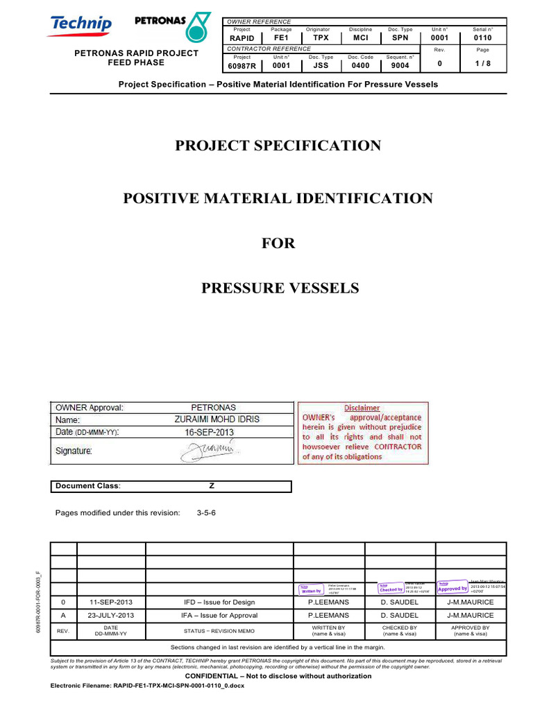 Rapid-Fe1-Tpx-Mci-Spn-0001-0110 - 0 - S (Pmi) | PDF | Specification (Technical Standard) | Titanium