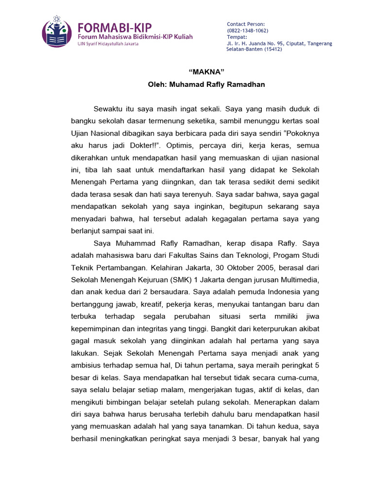 Essai Oramasi KIP 2023 | PDF