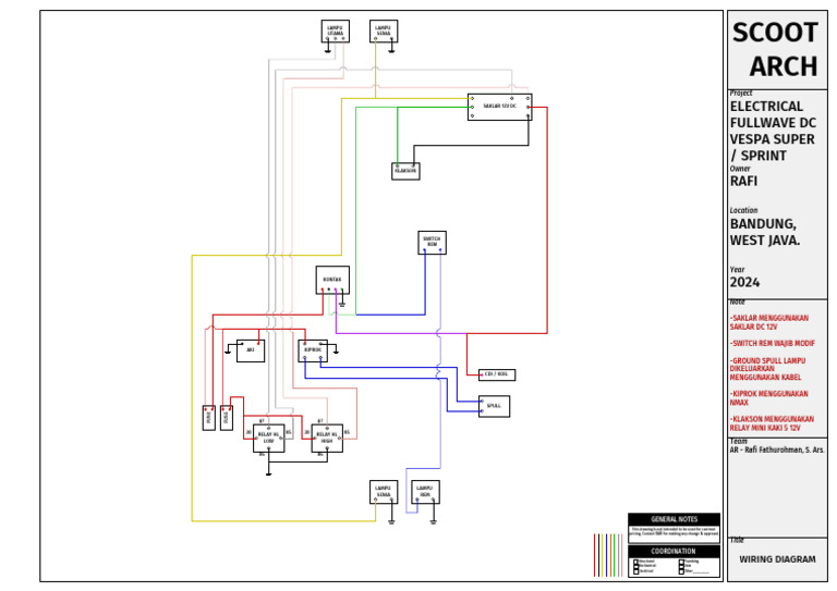 Vespa Super Wiring Diagram 2024 | PDF | Electrical Engineering ...