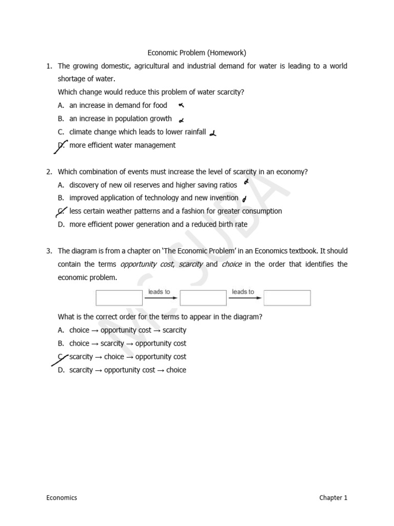 Water Scarcity and Economic Choices | PDF