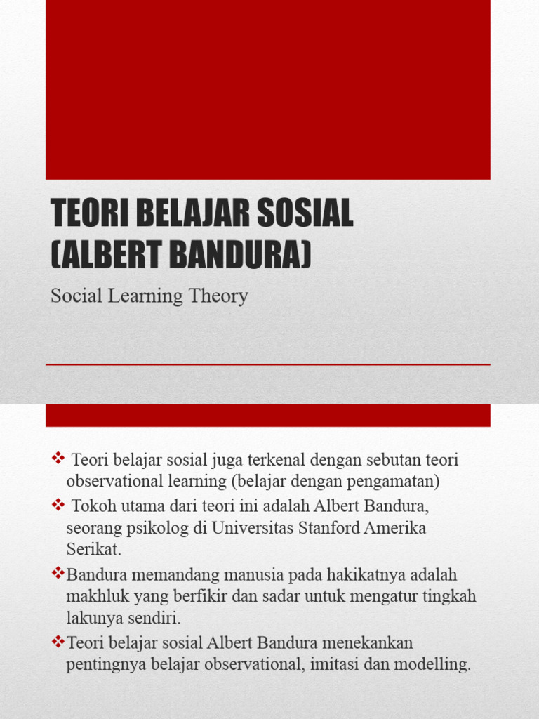 Teori Belajar Sosial | PDF