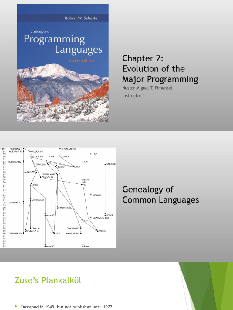 Week 2 Evolution of The Major Programming Languages | PDF | Computing ...