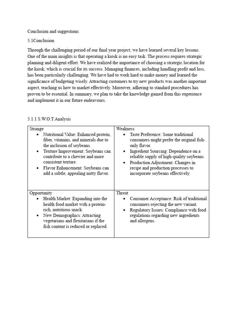 Conclusion and Solution | PDF | Business | Technology & Engineering