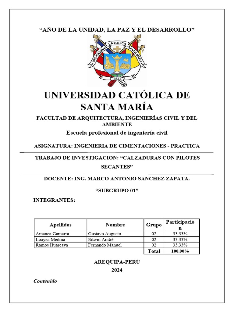 Cimentaciones con Pilotes Secantes | PDF | Fundación profunda | Perforación