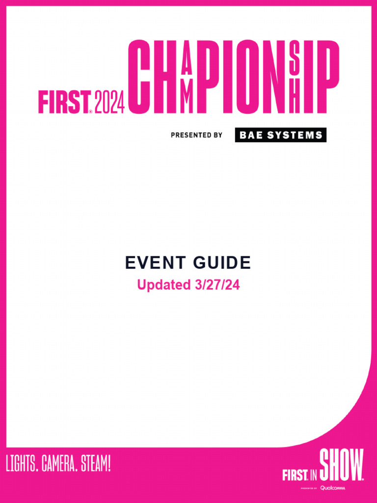 FIRST Championship Event Guide 2024 | PDF | Business