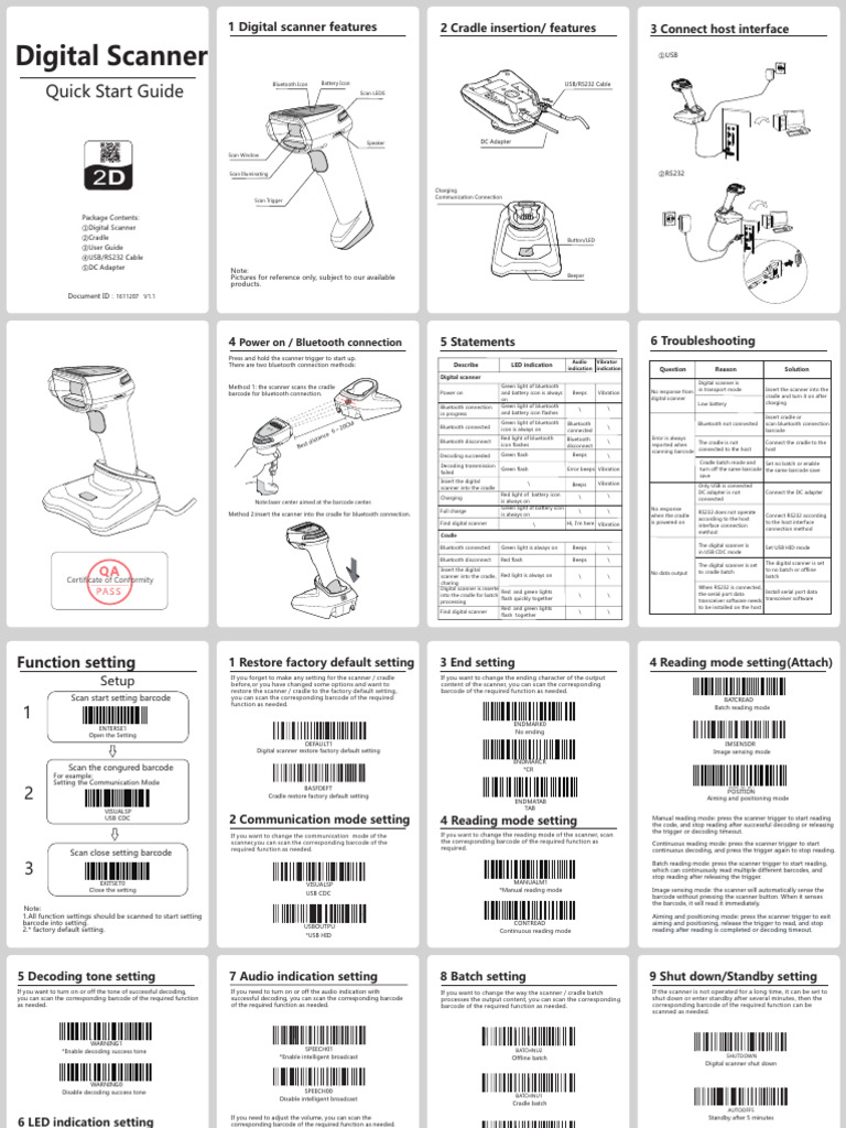 EN - J16-BT Quick Guide - 2022V1.0 | PDF | Image Scanner | Barcode