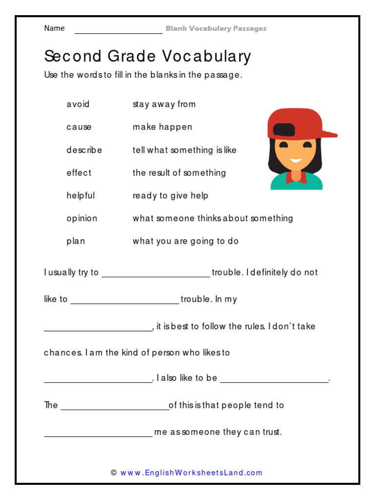 Second Grade Vocabulary | PDF