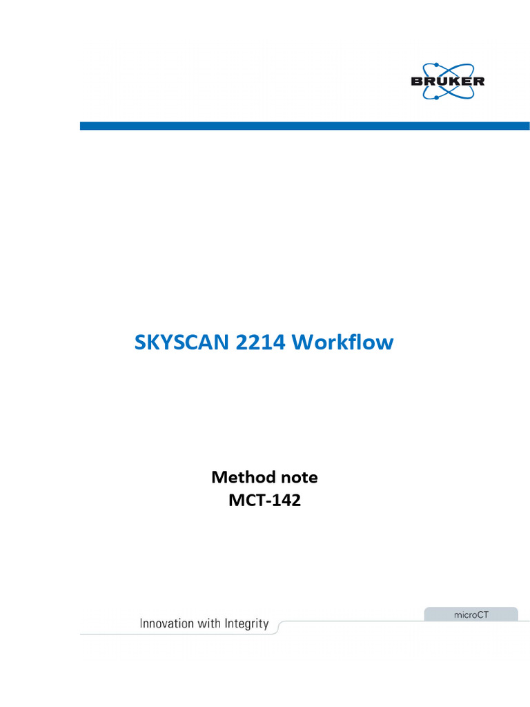 MN142 - SKYSCAN 2214 Workflow | PDF | Pixel | Field Of View