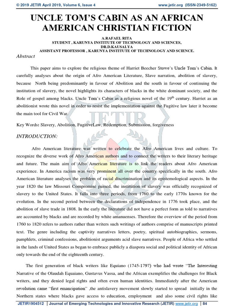 African American Christian Fiction | PDF | Harriet Beecher Stowe ...