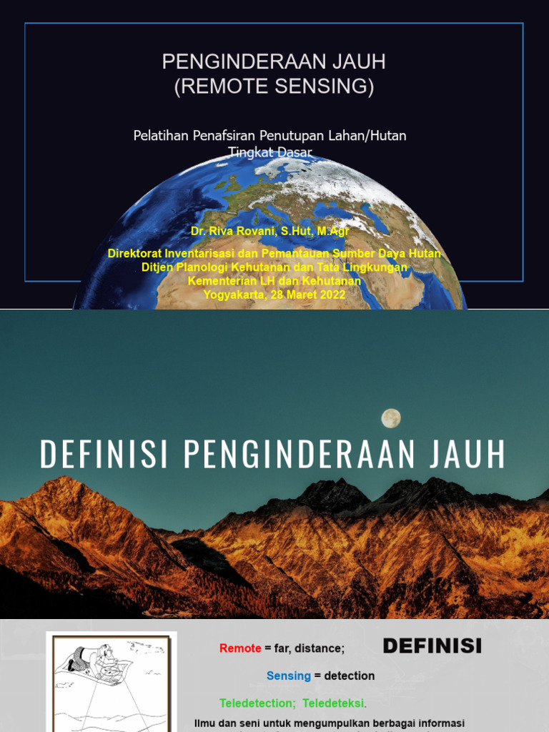 PENGANTAR PENGINDERAAN JAUH 2022 TIMUR (RV) Asof 22032022 | PDF