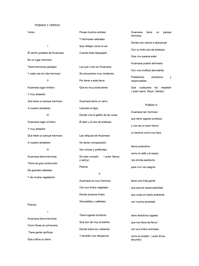 Poemas y Versos | PDF