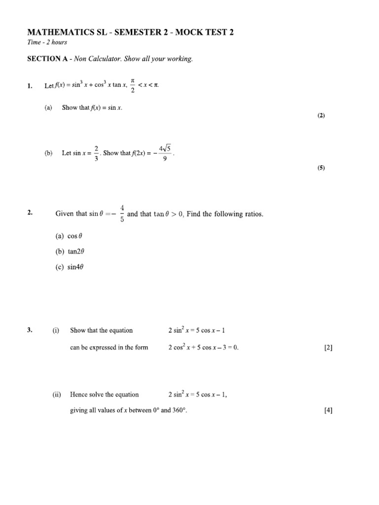 Semester 2 Mock 2 - Opt | PDF