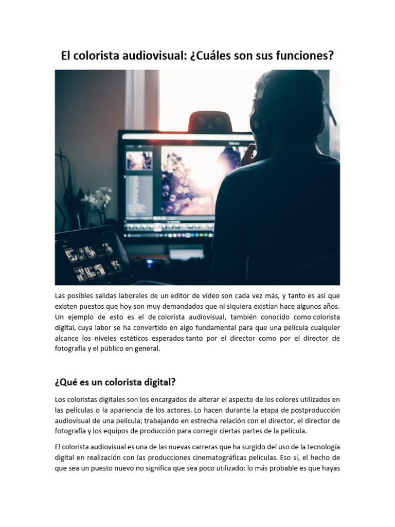 El Colorista Audiovisual | PDF | Crecimiento personal y profesional