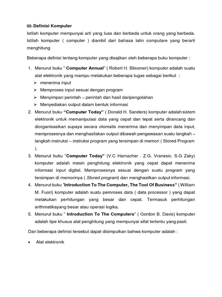 Definisi Komputer | PDF