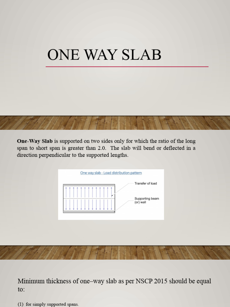 One Way Slab Pdf
