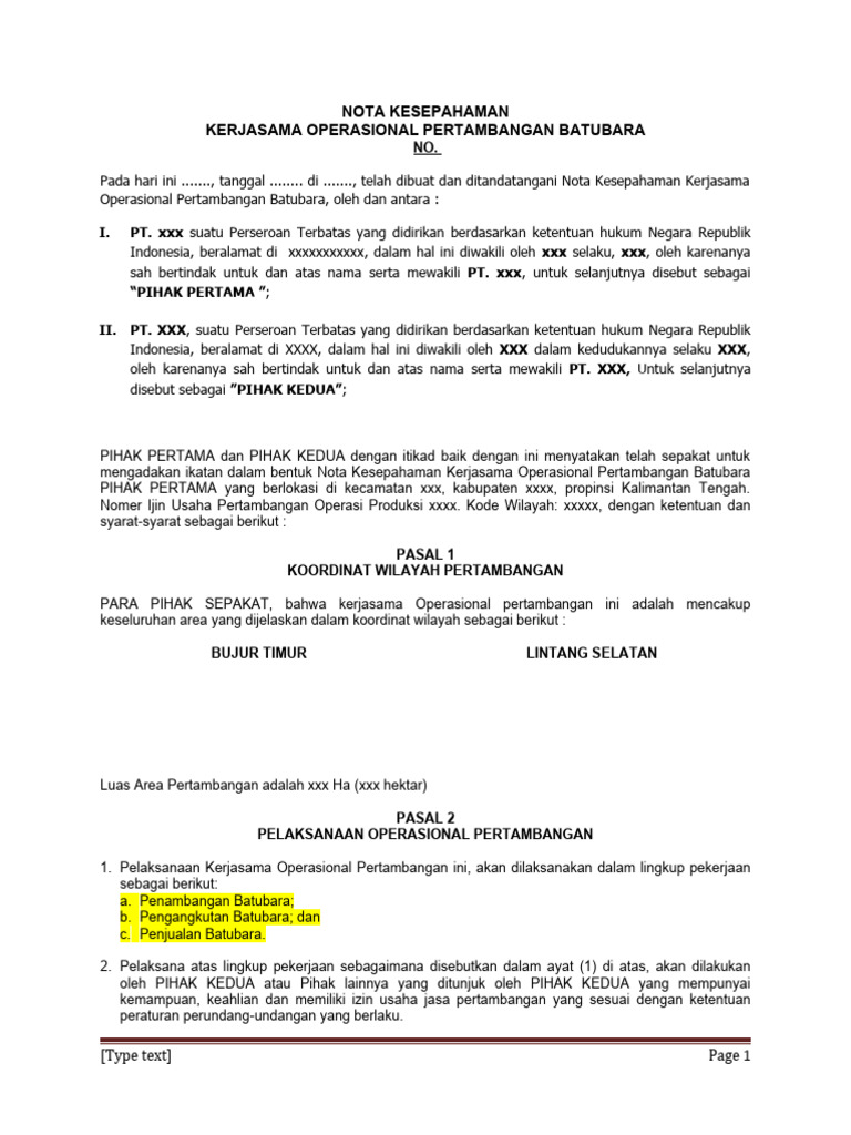 Draft JO | PDF