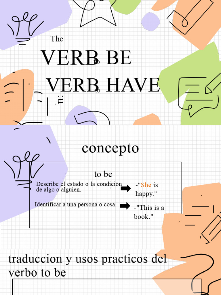 Uso y Ejemplos de Verbos "To Be" y "To Have" | PDF