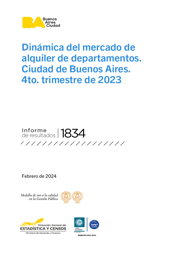 Informe de Alquileres Del GCBA | PDF | Oferta (economía) | Buenos Aires