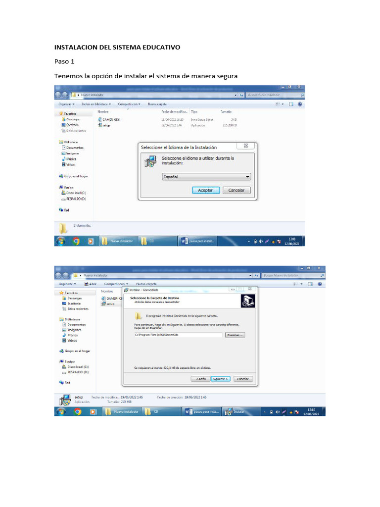 Pasos para Instalar El Sofware Educativo | PDF | Usuario (informática ...
