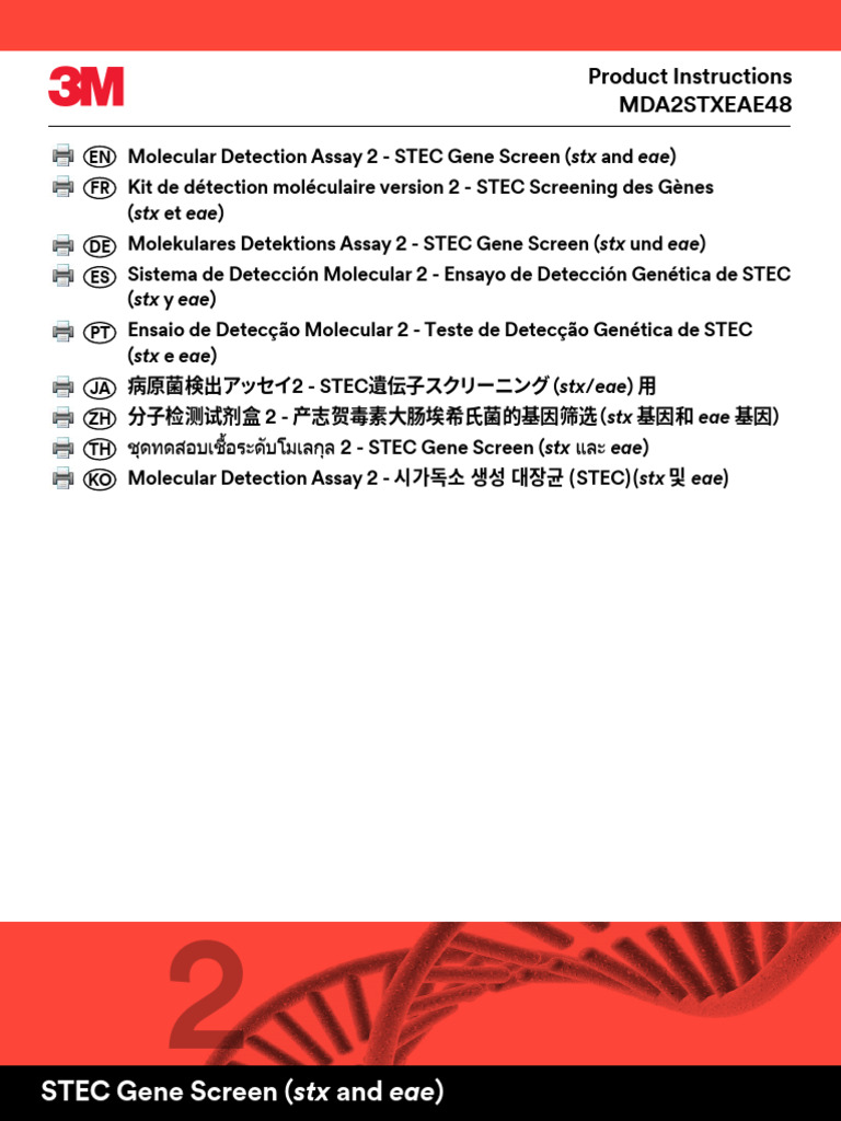 3M Molecular Detection Assay 2 - STEC Gene Screen_stx-eae | PDF ...