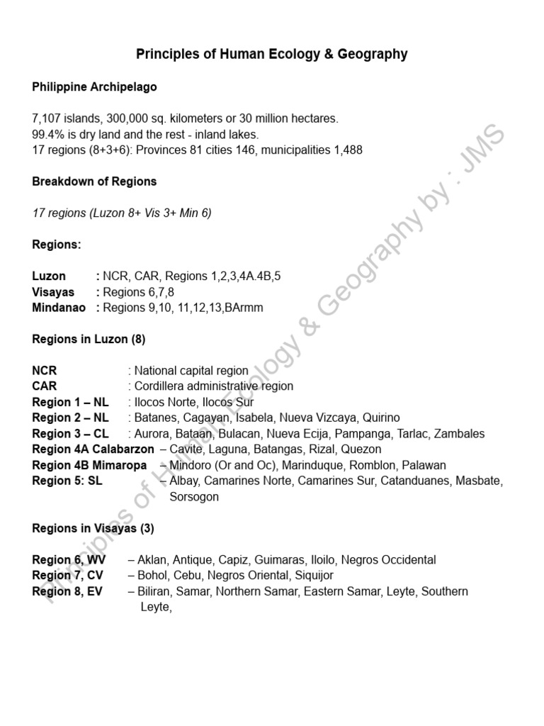 Principles of Human Ecology Geography | PDF | Luzon | Waste