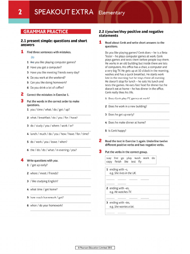 Grammar Unit 2 | PDF