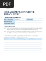 Occupational Therapy Report Templete | PDF