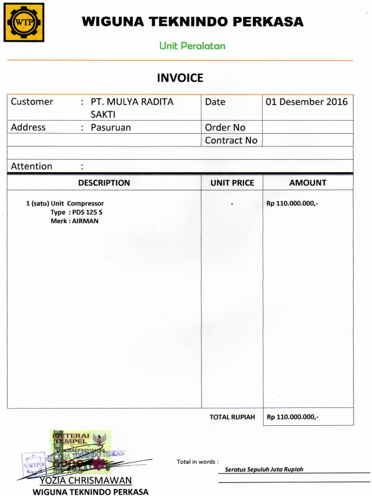 Invoice Compressor PDS 125 S | PDF
