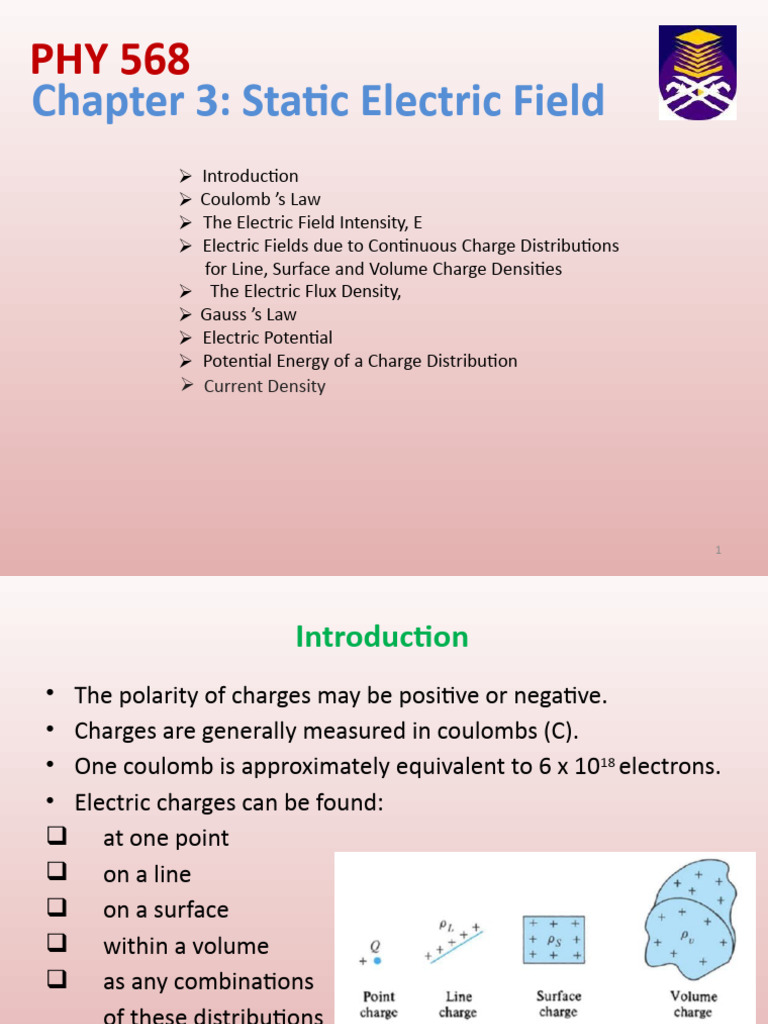 PHY568 Lec 9 Electrostatics | PDF | Electric Field | Electrostatics