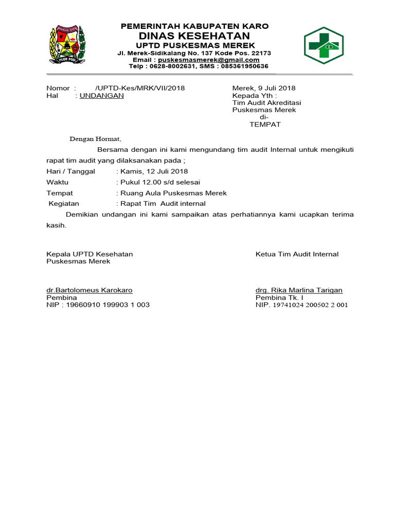 Ep 2c Surat Undangan Audit | PDF