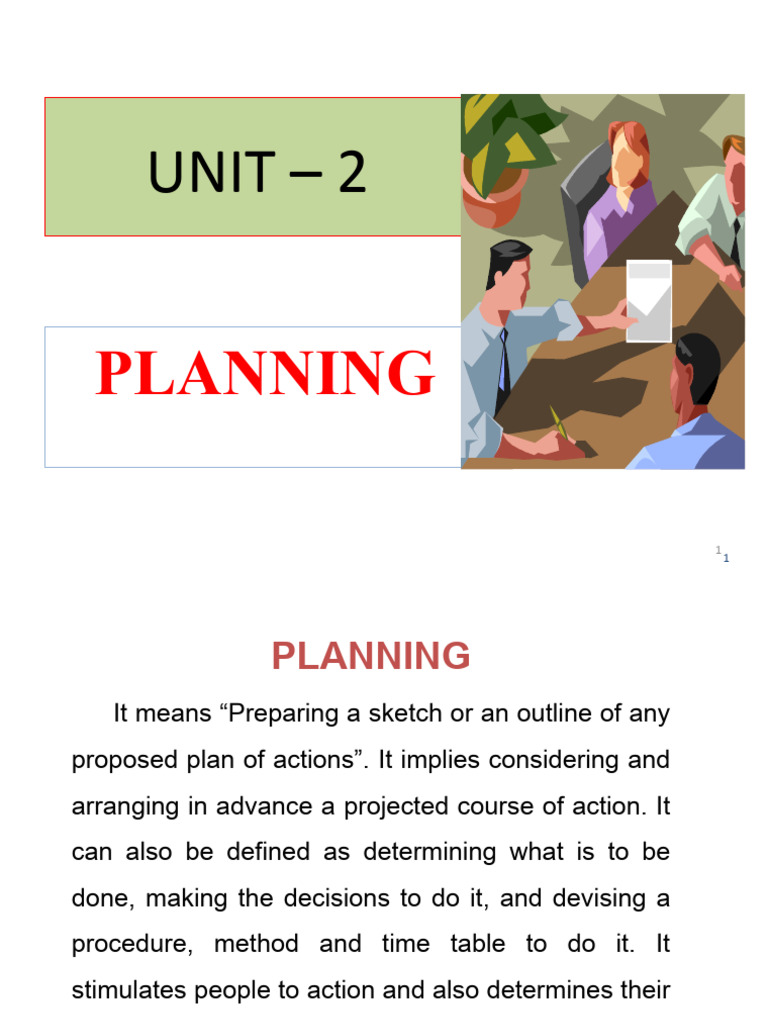 Unit II Planning | Download Free PDF | Decision Making | Performance Appraisal