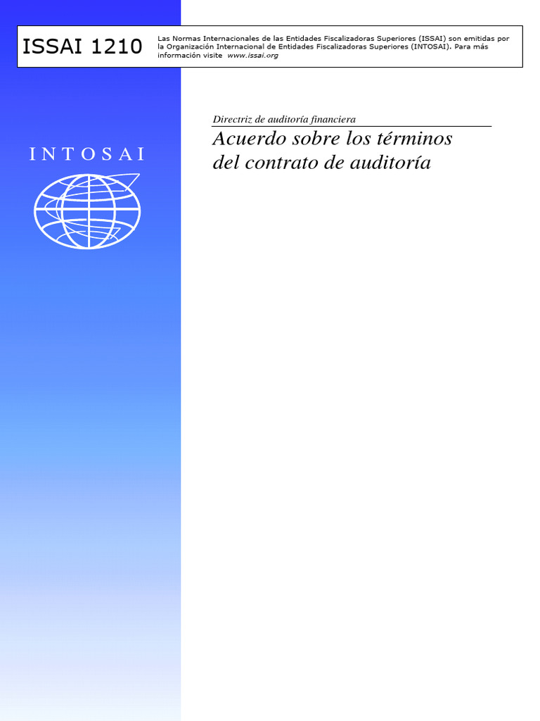 Nota de Prática ISA 210-1 | PDF | Auditoría | Contralor