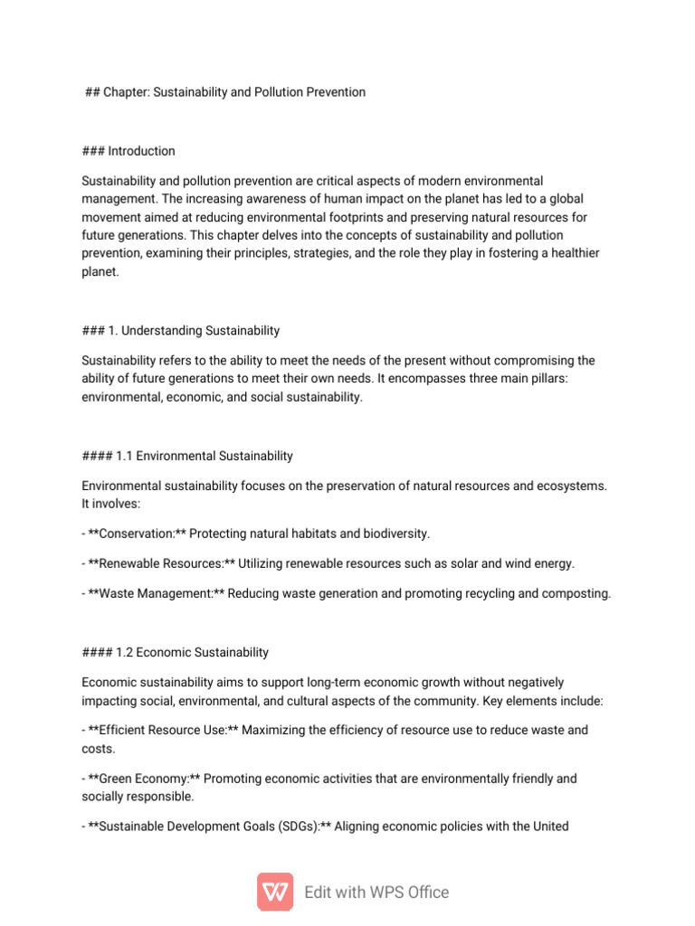 Sustainability and Pollution Prevention Guide | PDF | Sustainability ...