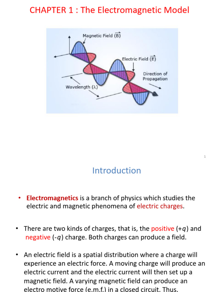 Lecture 2-The Electromagnetic Model | PDF | Electric Charge | Magnetic ...
