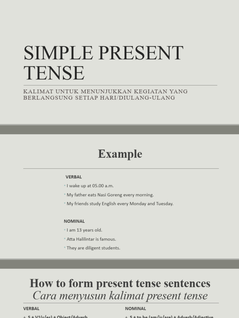 Simple Present Tense | PDF | Grammatical Tense | Semantic Units