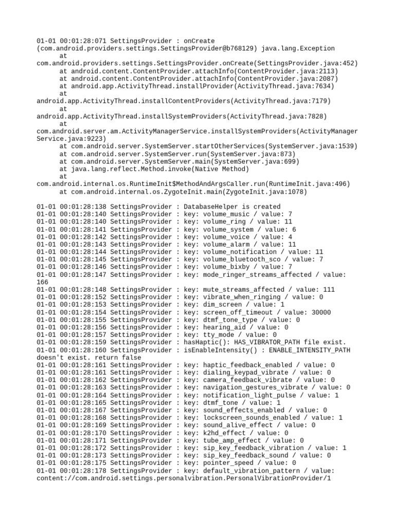 Settings Provider | PDF | Xml | Java (Programming Language)