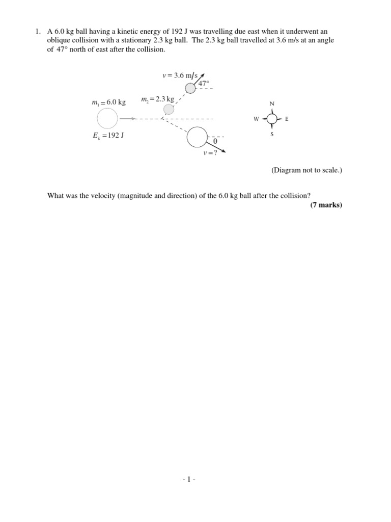 Energy and Momentum Test (2004) | PDF | Collision | Friction