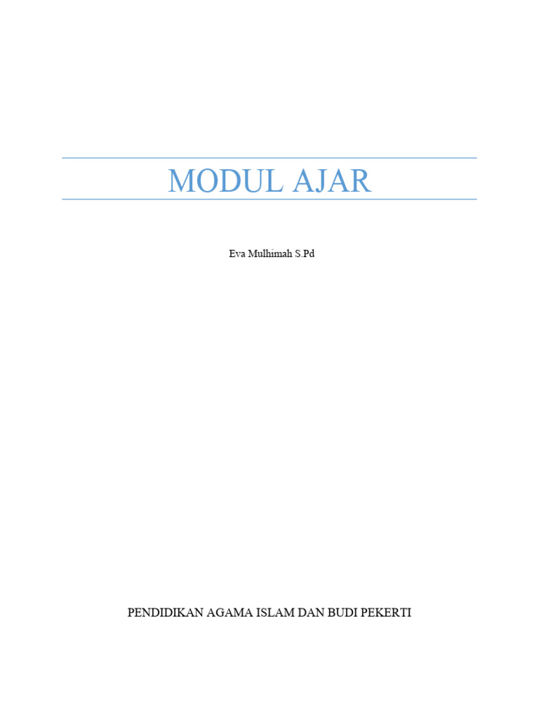 Modul Ajar Bu Eva | PDF