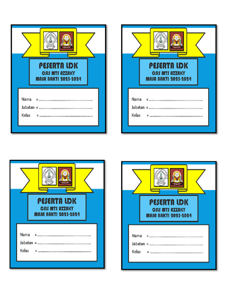 Id Card Peserta Ldk Pdf