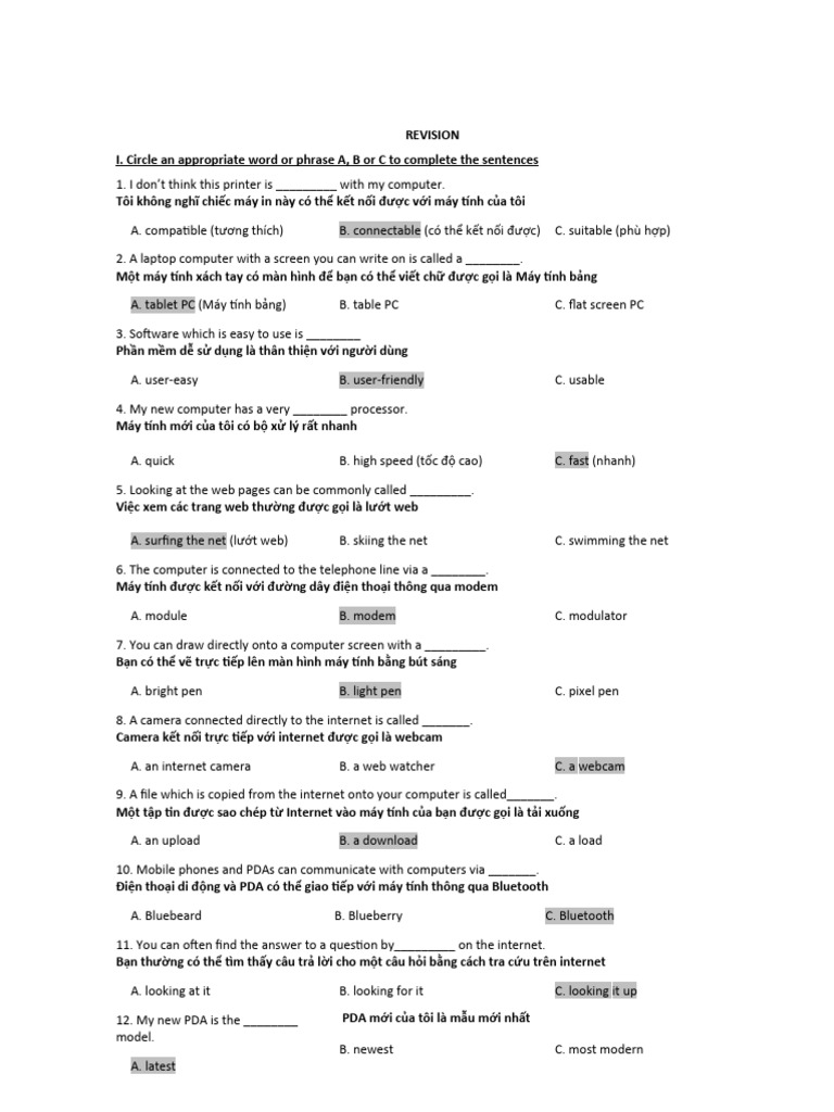 Revision - Final Exam | PDF Revision - Final Exam | PDF