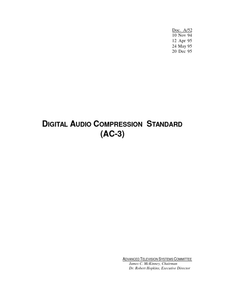 Digital Audio Compression Standar Ac3spec | PDF | Data Compression | Digital Audio